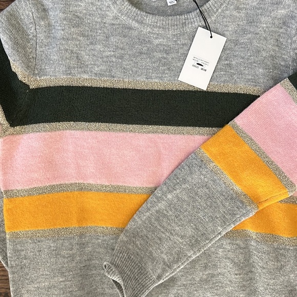 THML | Tops | Thml Grey Striped Sweater New With Tags | Poshmark